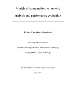 Models of computation
