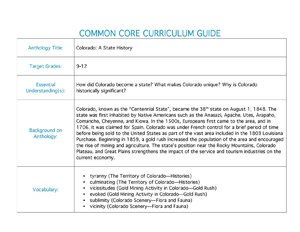 Common Core Curriculum Guide, Grades 9–12