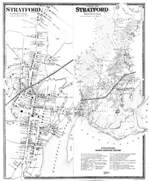 1868 Map of Stratford Connecticut