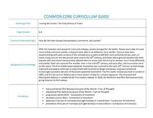 Common Core Curriculum Guide, Grades 6–8