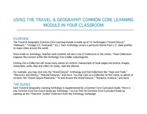 Using the Travel & Geography Common Core Learning Module in Your Classroom