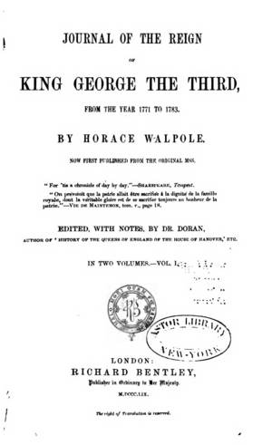 Journal of the Reign of King George the Third