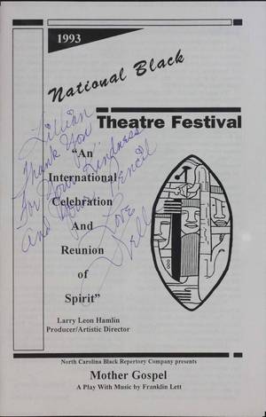 1993 National Black Theatre Festival Signed Event Program