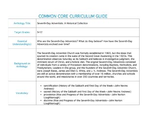 Common Core Curriculum Guide, Grades 9–12