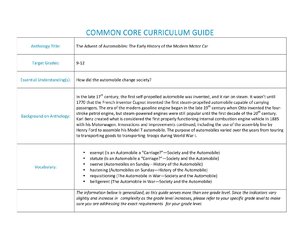 Common Core Curriculum Guide, Grades 9–12