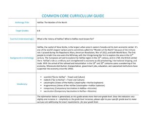 Common Core Curriculum Guide, Grades 6-8