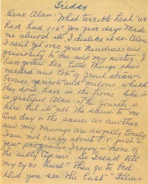 Correspondence Between Mignon Anderson and Alan Brock