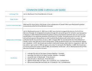 Common Core Curriculum Guide, Grades 6-8